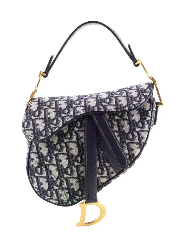 Dior Saddle Handbag Oblique Canvas Mini Shoulder Bag - Blue