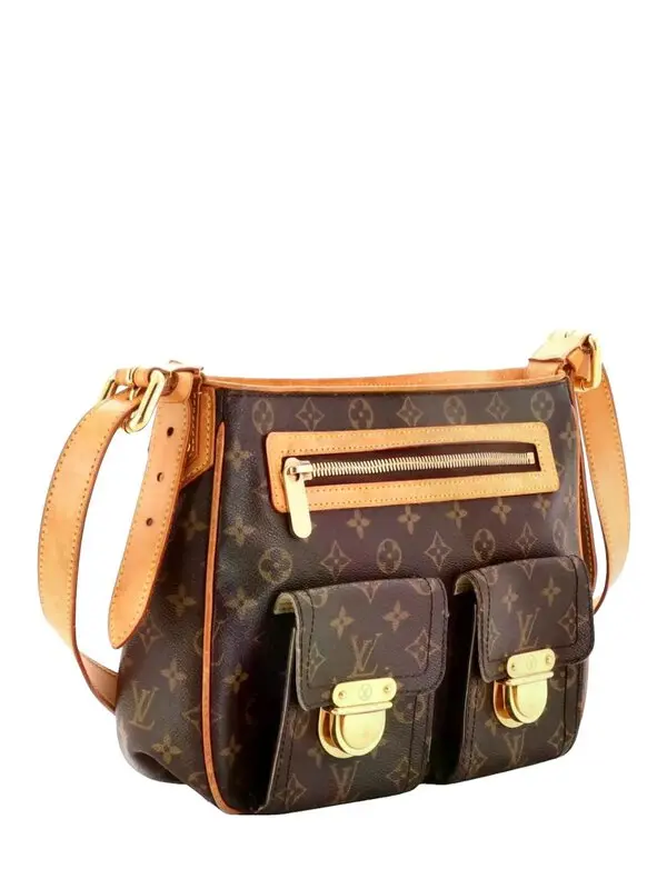 LOUIS VUITTON Hudson Gm Monogram Canvas Shoulder Bag - Brown