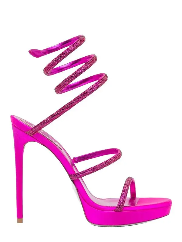 Rene Caovilla 120mm Embellished Sandals - Pink