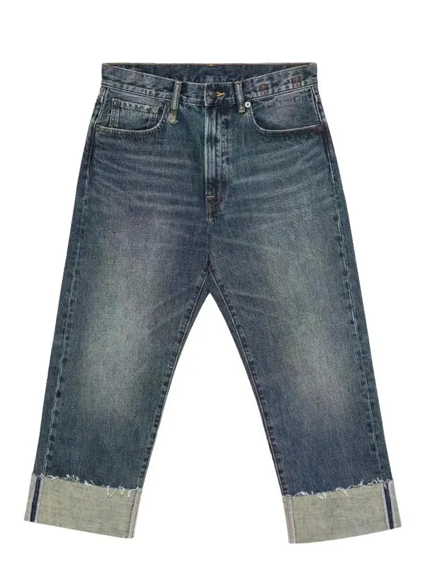 R13 Cuffed Five-pocket Jeans - Blue