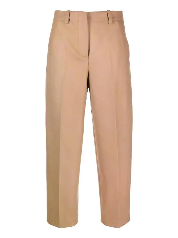 Erika Cavallini Pressed-crease Gabardine Trousers - Neutrals