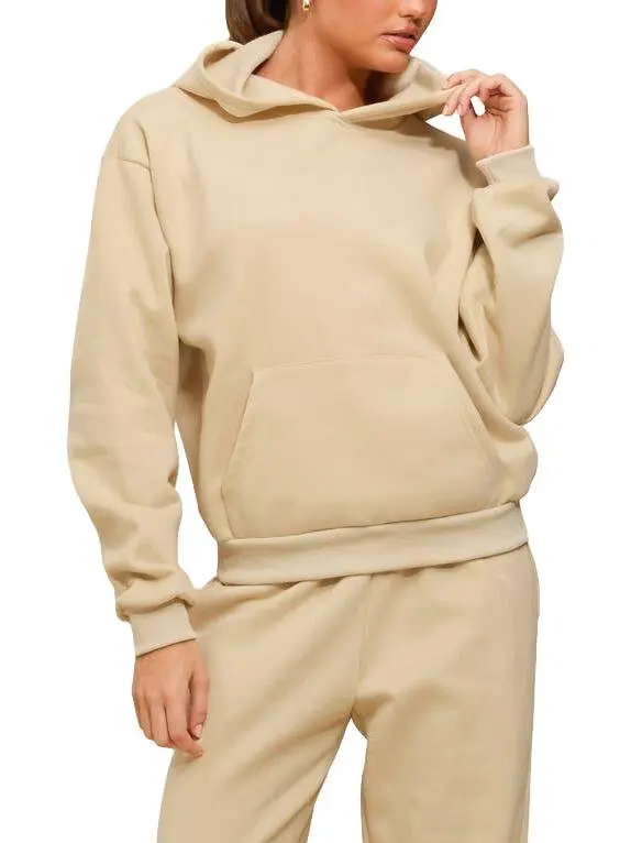 EDIKTED Cotton-blend Hoodie - Beige