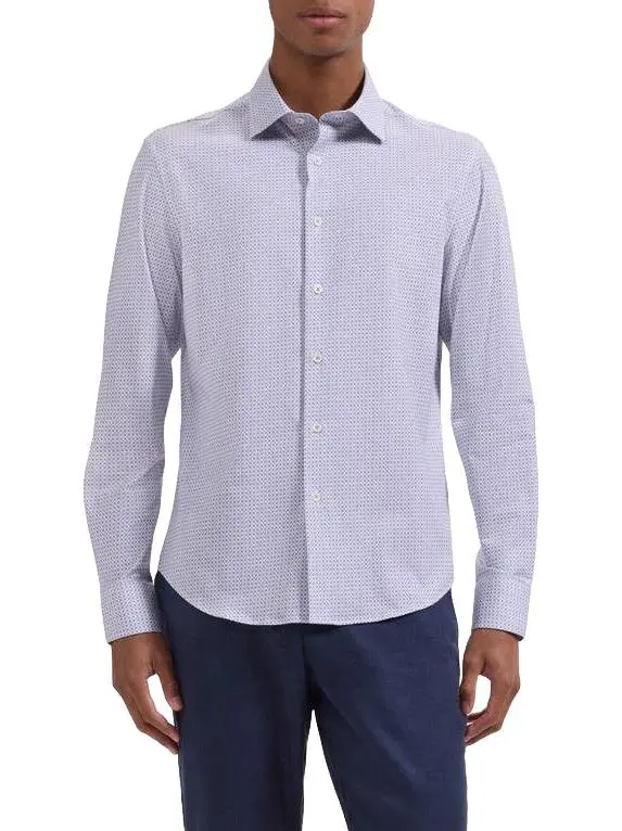 Bugatchi James Ooohcotton® Geo Print Button-up Shirt - Orchid