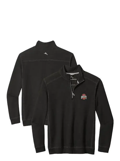 Tommy Bahama Ohio State Buckeyes Montego Bay Half-zip Jacket - Black