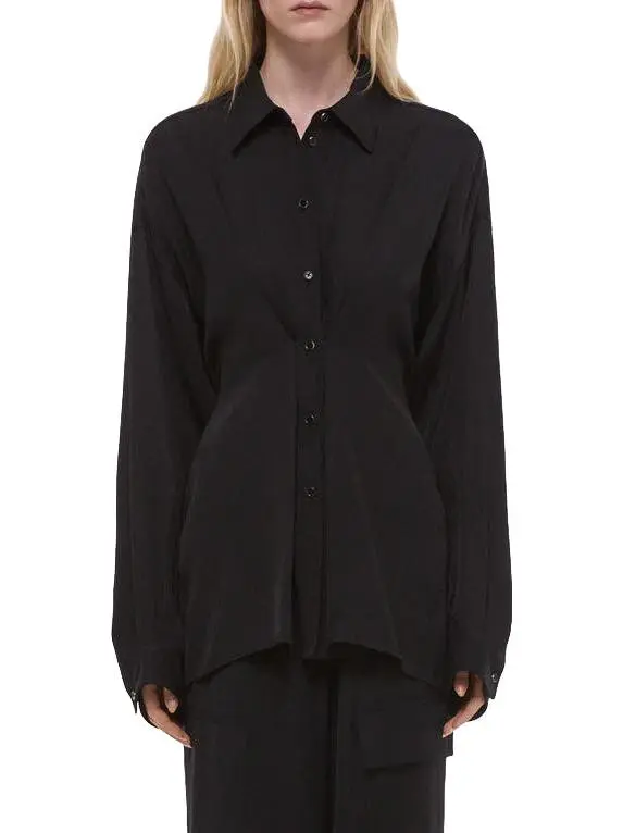 Helmut Lang Cinched Long Sleeve Shirt - Black