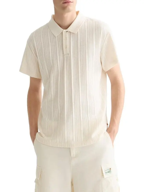 Scotch & Soda Relaxed Fit Rib Polo - Eggnog