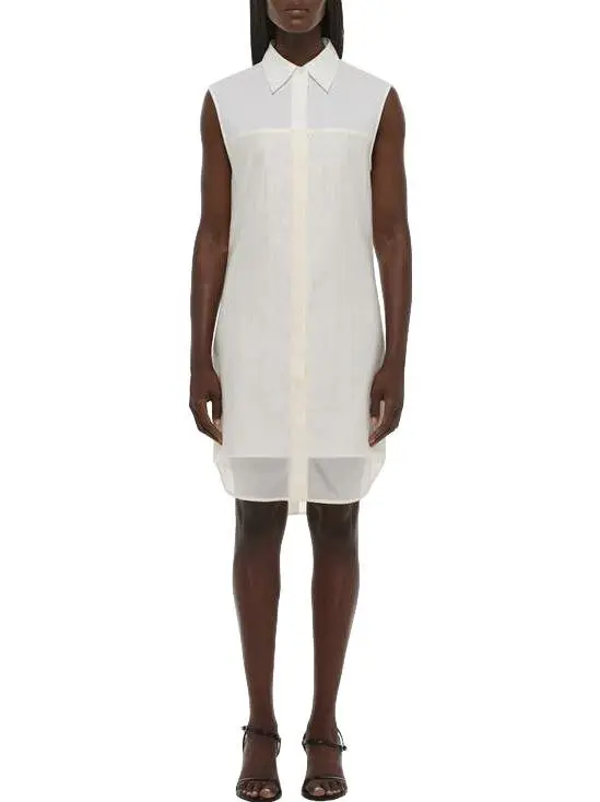 Helmut Lang Sleeveless Shirtdress - White/soft White