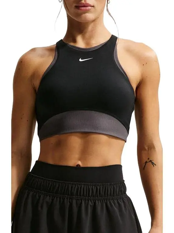 Nike One Support Sports Bra - Black/thunder Grey/white