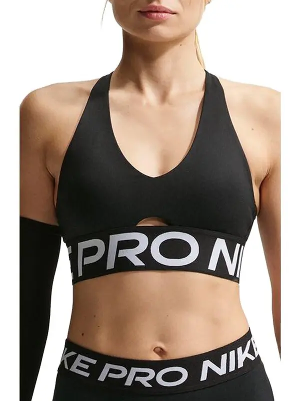 Nike Dri-fit Cutout Racerback Sports Bra - Black/white/white