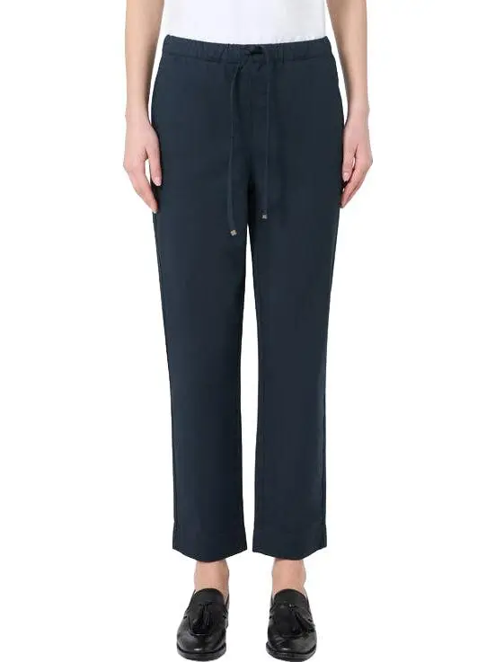 MM BY MAX MARA Straight Leg Ankle Pants - Navy