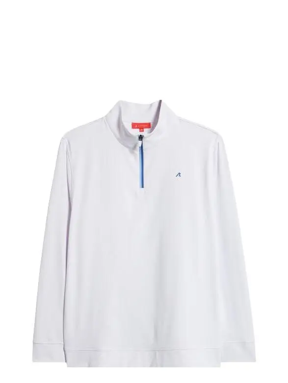 REDVANLY Fleet Quarter-zip Sweatshirt - Bright White