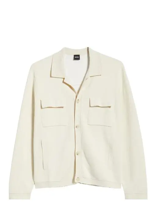 BOSS Uttoni Shirt Jacket - Open White
