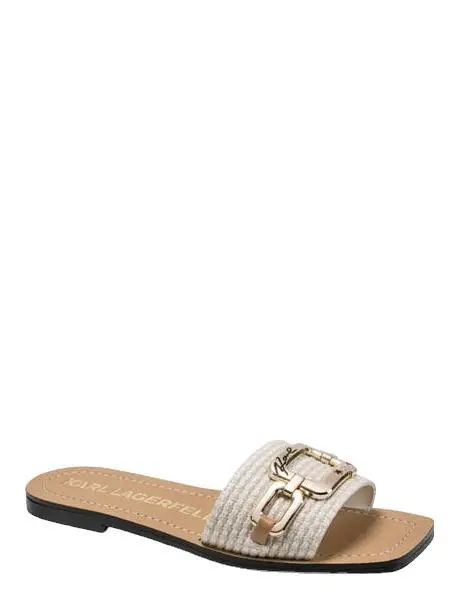 Karl Lagerfeld Paris Marzella Slide Sandal - Cream