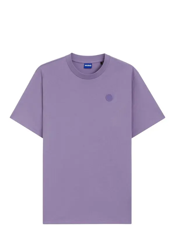 Hugo Cotton-jersey T-shirt With Logo - Purple