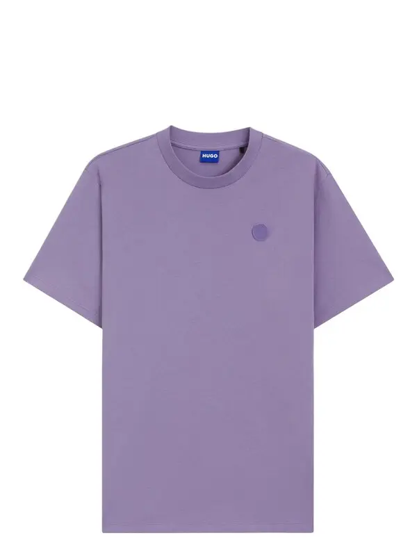 Hugo Cotton-jersey T-shirt With Logo - Purple