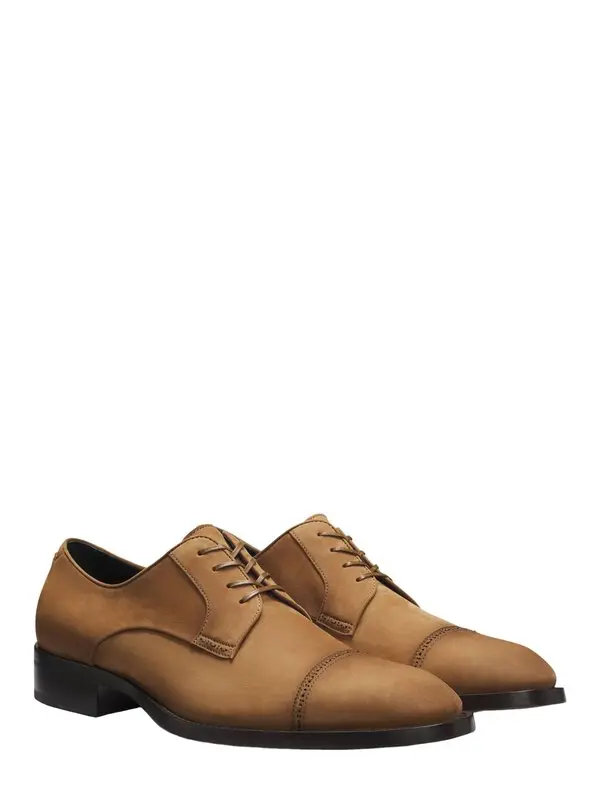 BOSS Suede Derby Shoes - Brown