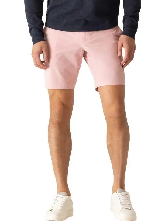 DEKE Bermuda Flat Front Stretch Twill Shorts - Blush