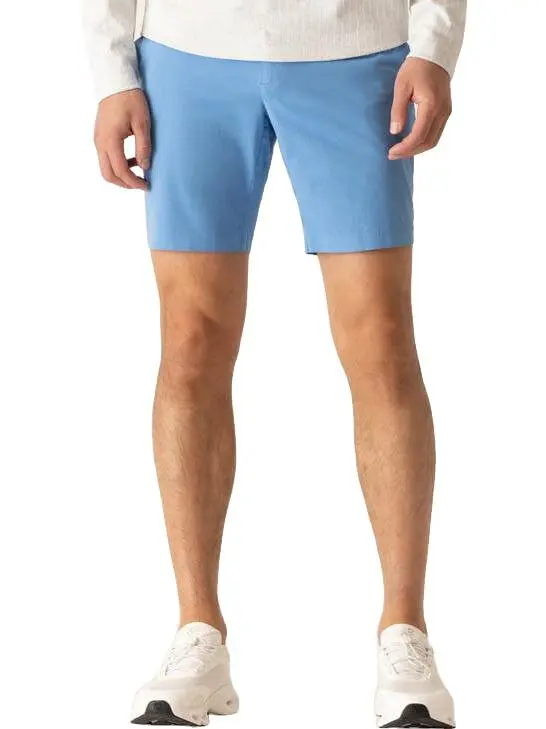 DEKE Bermuda Flat Front Stretch Twill Shorts - Lake