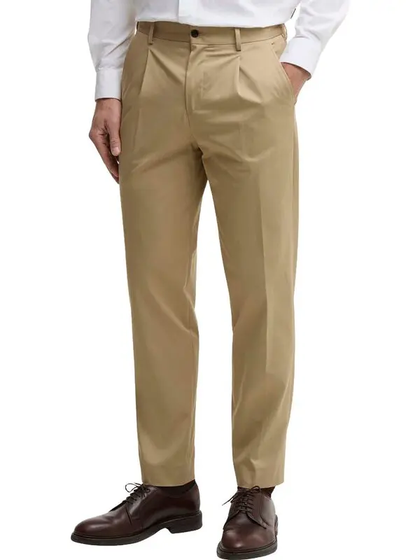 Barbour Bellamy Pleated Stretch Cotton Pants - Sand