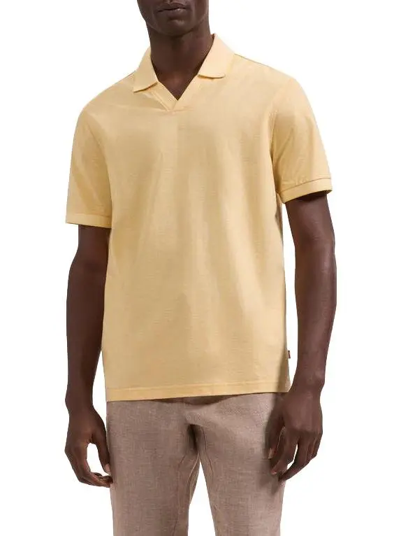 Bugatchi Tipped Johnny Collar Polo - Jojoba