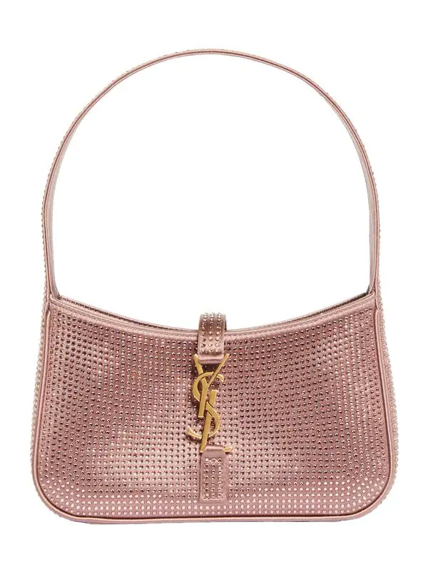 Saint Laurent Le Mini Embellished Hobo Bag - Elderberry