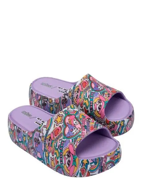Melissa X Hello Kitty And Friends Platform Slide Sandal - Lilac/yellow