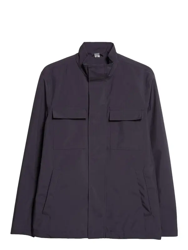 Herno Relaxed-fit Utility Jacket - Navy/camel