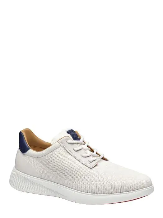 Johnston & Murphy Ackerson Knit Plain Toe Sneaker - White Knit