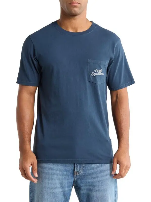 ROARK Expeditions Graphic Regular Fit T-shirt - Navy