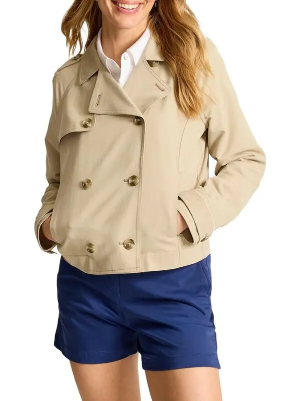 Tommy Bahama Cotton-blend Double-breasted Trench Coat - Twill