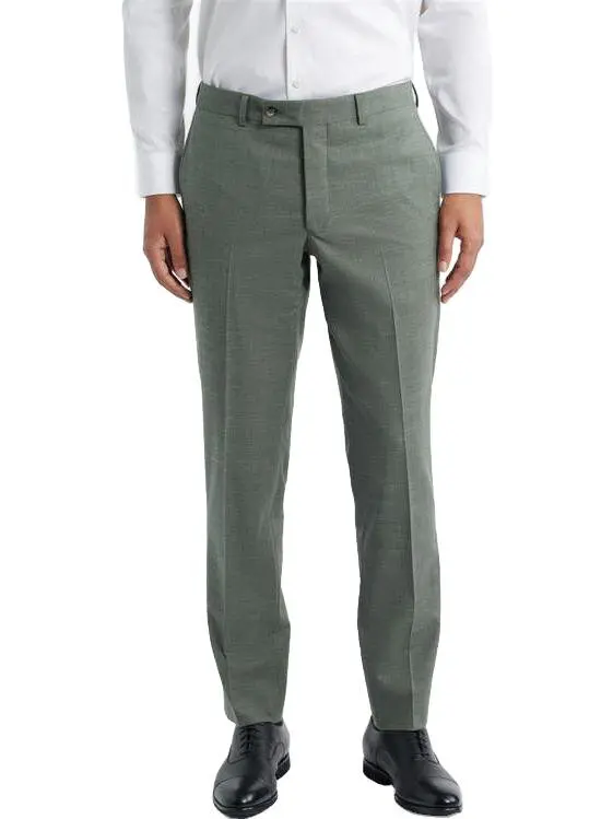 JACK VICTOR Patrick Stretch Tropical Wool Trousers - Olive