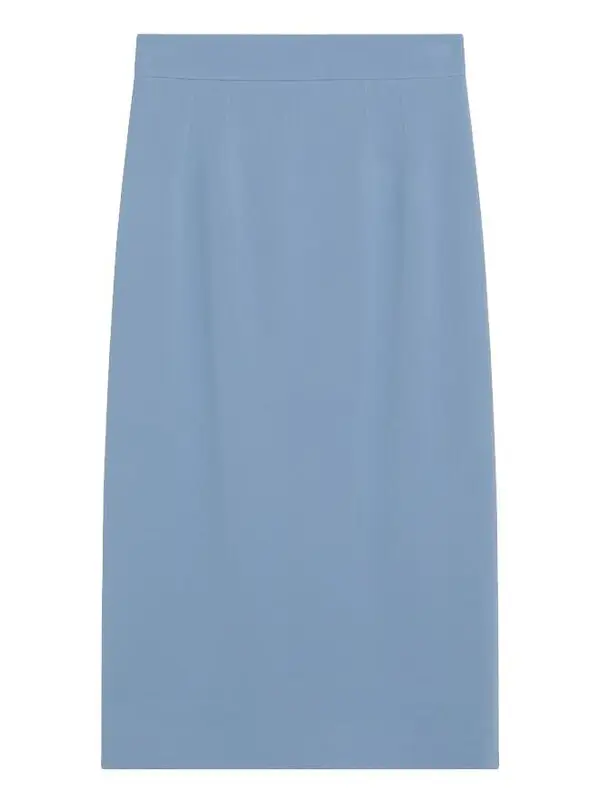 Dolce & Gabbana Stretch Cady Pencil Skirt - Light Blue