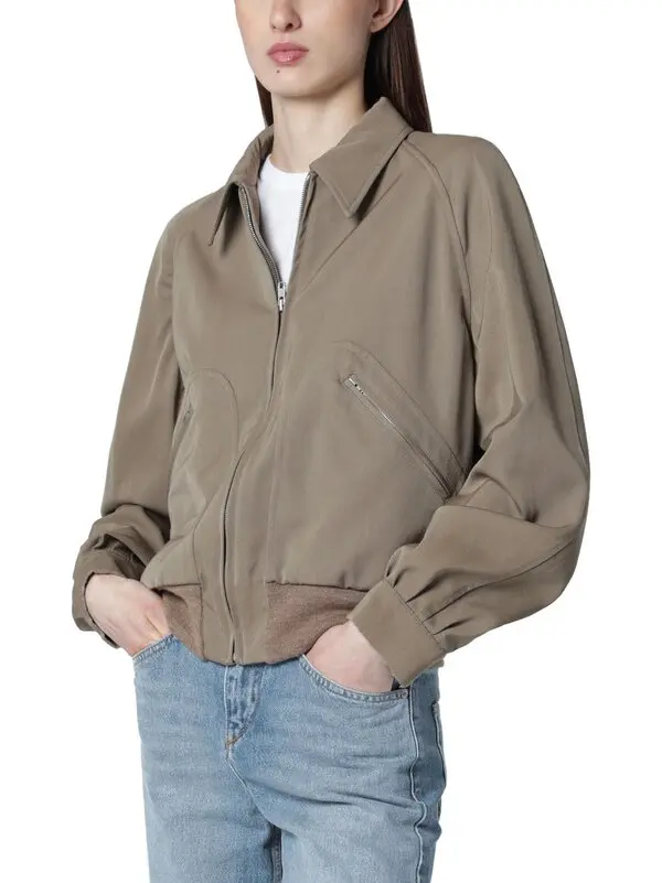 MAISON MARGIELA Virgin Wool Zip-up Jacket - Beige