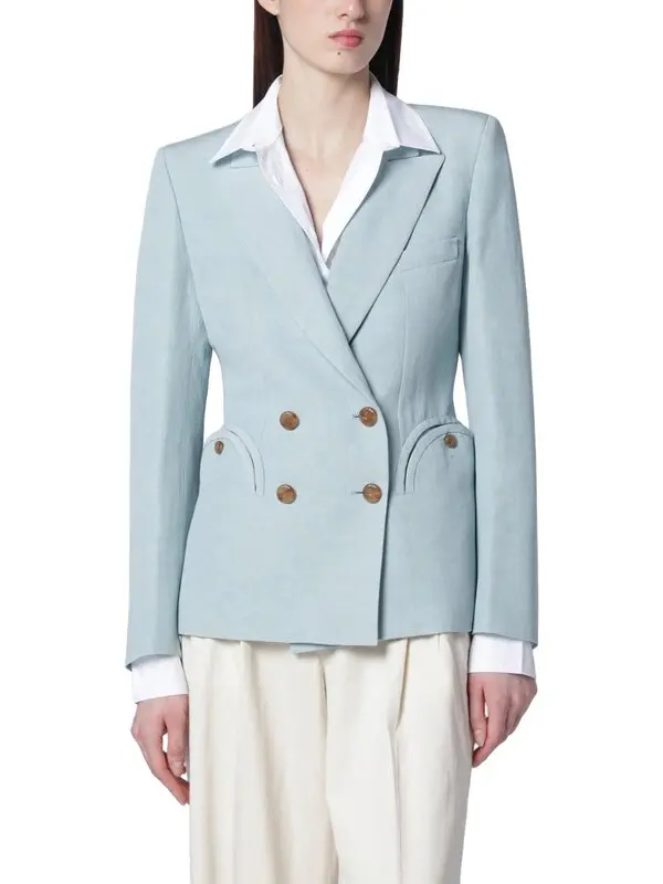 BLAZÉ MILANO Double-breasted Jacket - Light Blue
