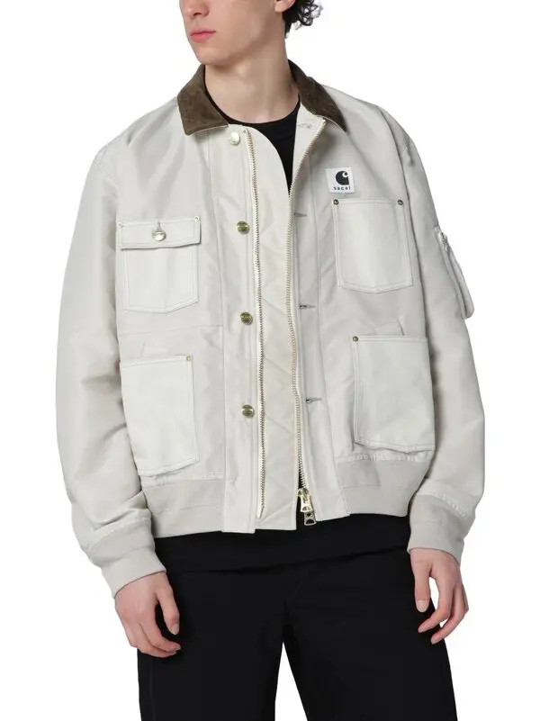 SACAI X CARHARTT WIP Nylon Twill Jacket - White
