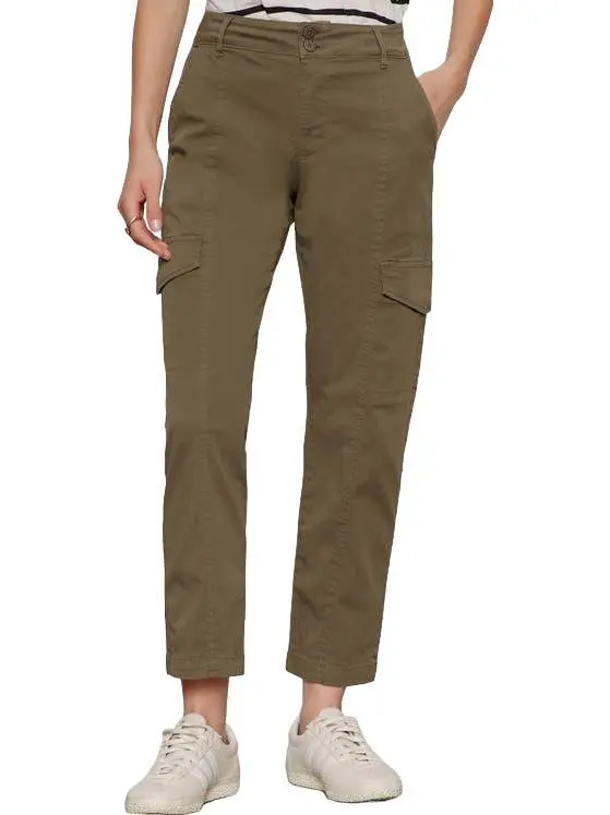 Sanctuary Rebel Ankle Straight Leg Cargo Pants - Fatigue Green