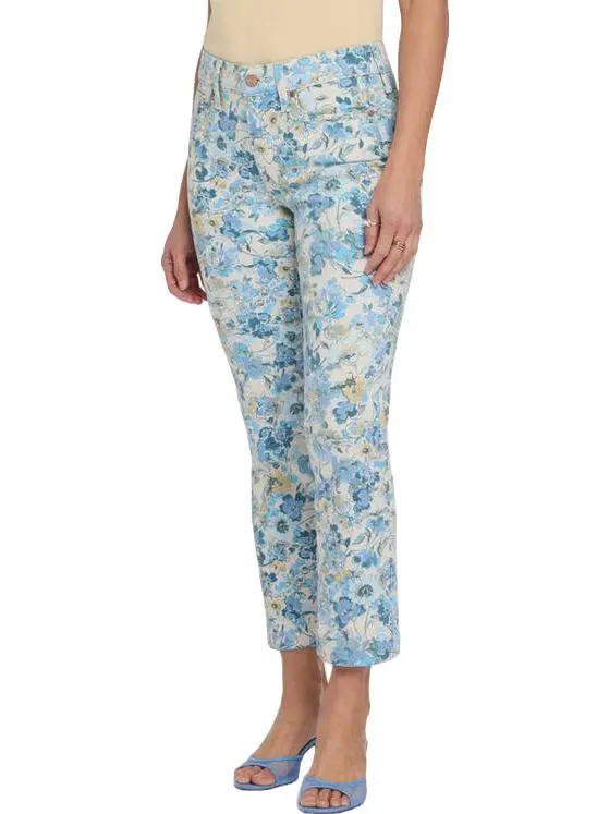 NYDJ Sheri Floral Ankle Slim Jeans - Blue Blooms