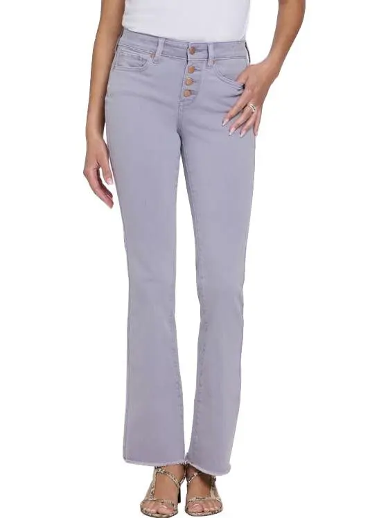 NYDJ Barbara Bootcut Jeans With Frayed Hem - Vintage Lavender