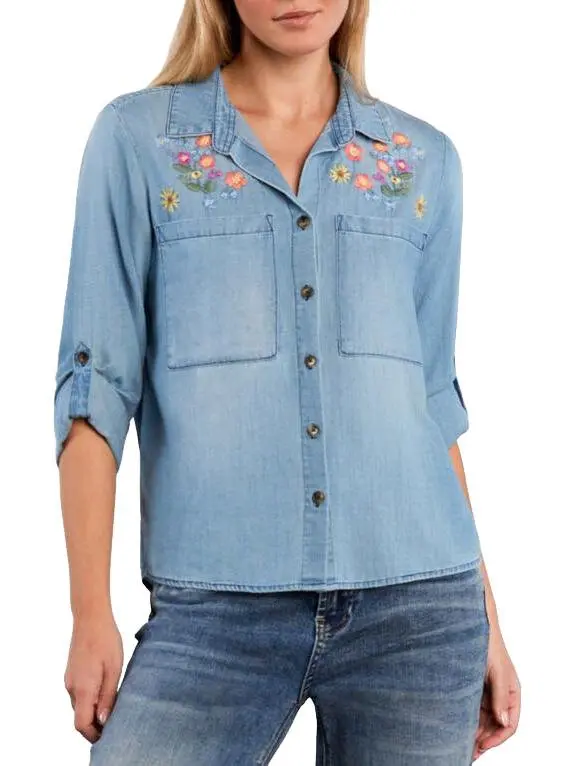 BILLY T Embroidered Denim Shirt - Pure Denim