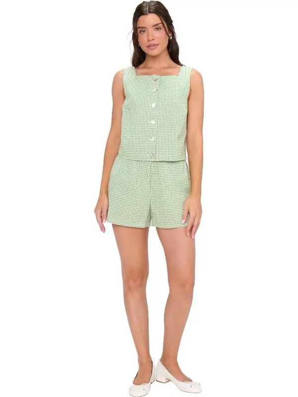 Show Me Your Mumu Maren Boxer Shorts - Field Green Gingham