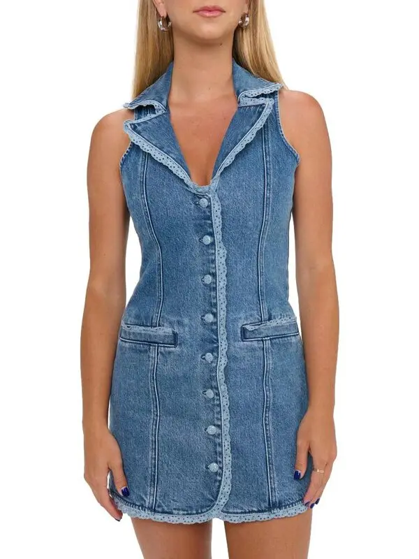 Show Me Your Mumu Maddox Denim Mini Dress - Waterfall Blue