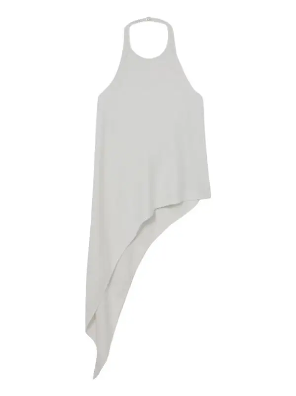 REISS Quinn Asymmetric Halterneck Top - Ivory