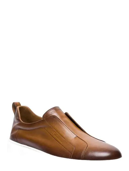 Santoni Victory Laceless Slip-on Sneakers - Brown