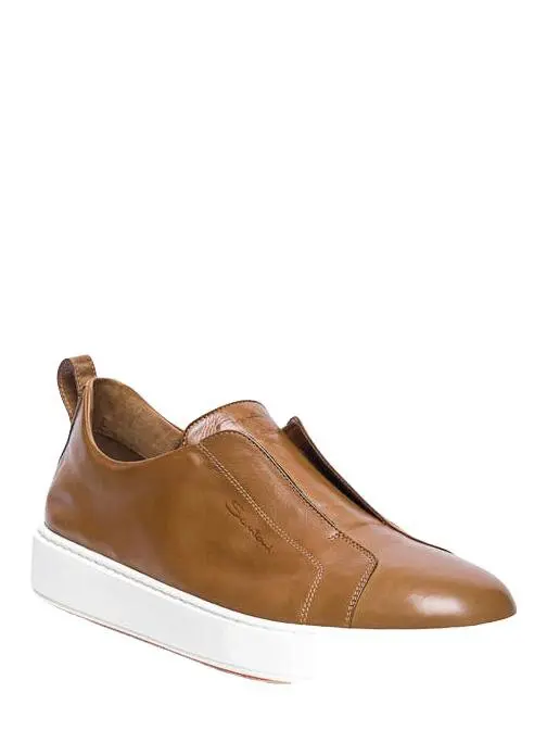 Santoni Victory Laceless Slip-on Sneakers - Light Brown