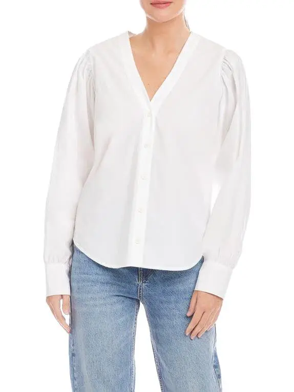 Fifteen Twenty Cotton Poplin Button-up Shirt - Off White