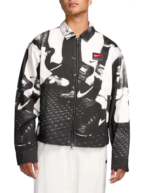 Nike Printed Field Jacket - Black/white