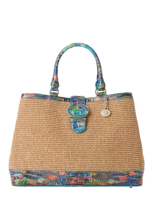Brahmin Denise Straw Tote - Waterlily