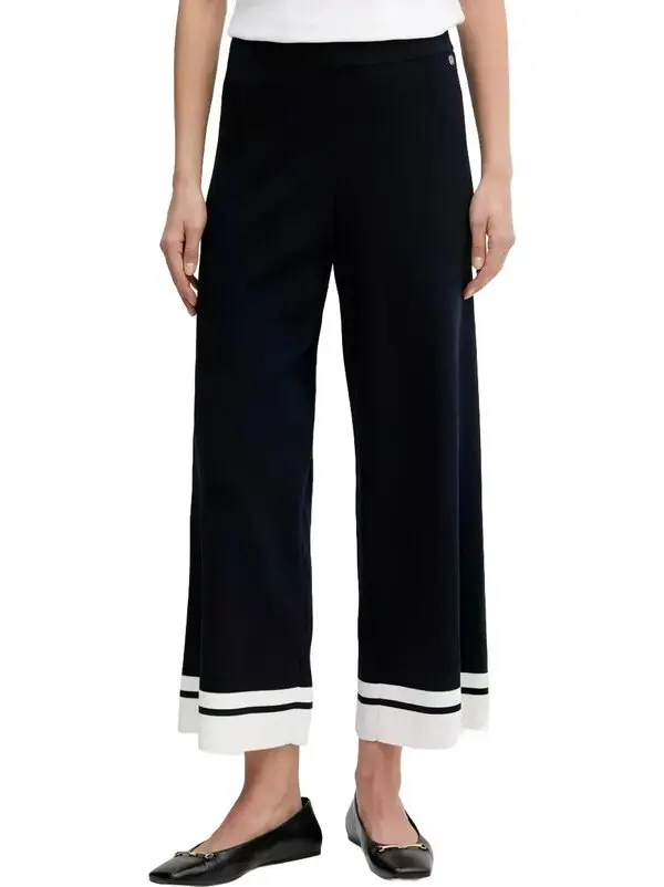 Joseph Ribkoff Striped Cropped Trousers - Blue