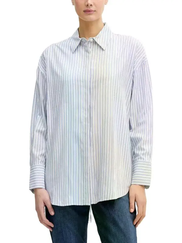 Joseph Ribkoff Striped Button-down Shirt - White