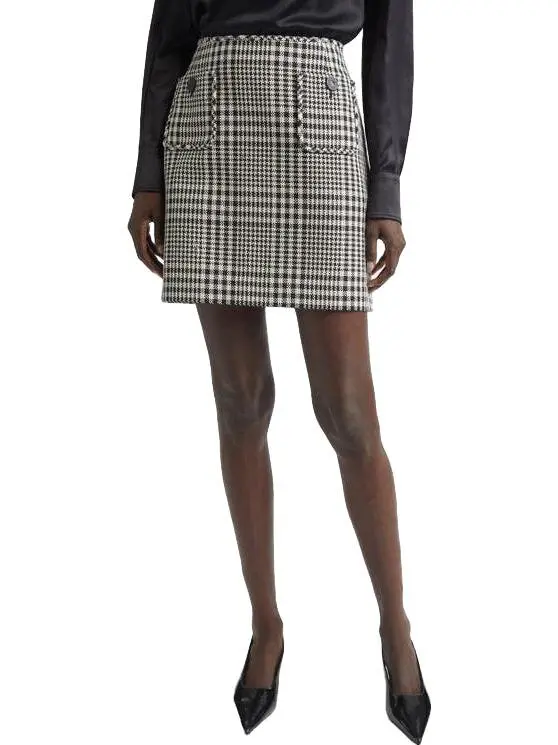 Lafayette 148 New York Cotton Patch Pocket Miniskirt - Black Multi